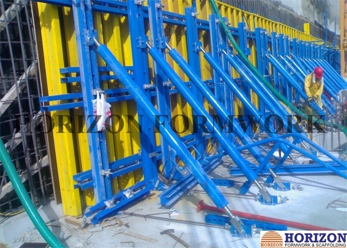 Solid Structure Single Sided Wall Formwork Vertical Waling With Push ...