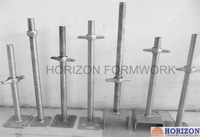 Threaded Screw Jack Base and U-Head dia 38mm for Adjusting Scaffolding ...