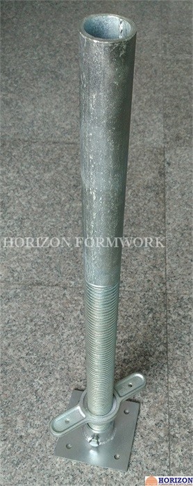 Heavy Duty Scaffold Screw Jack , Q235 Steel Pipe Screw Jack With Base Plate