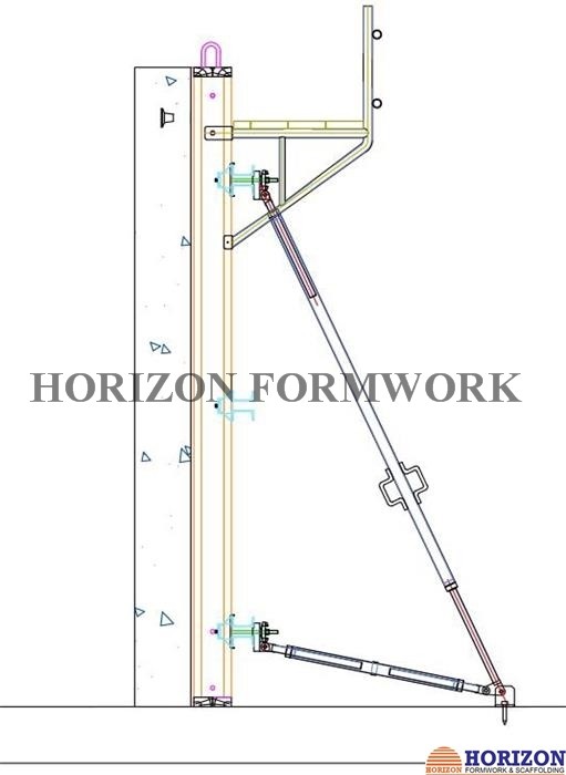 Construction Wall Forming Systems with Top Scaffold Brackets as Safety ...