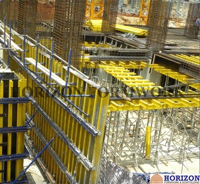 Vertical Wall Formwork Systems Composed With H20 Beams , Steel Walings ...