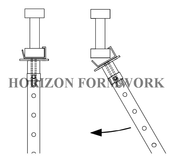 Floor Prop Adjustable Fork Head Q235 Steel Plate Stabilizing H20 Beam ...