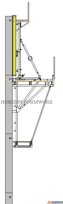 CB240 Self Climbing Scaffold System Powder Coated Loading Bearing Platform